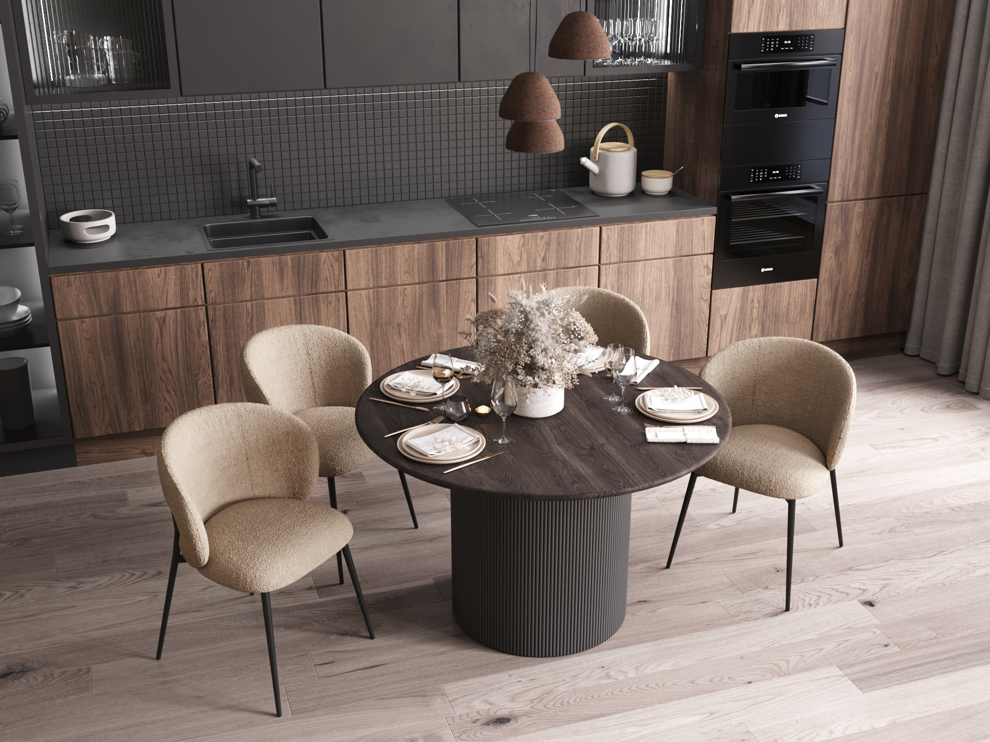 Какой стол выбрать – круглый или овальный для кухни и гостинной