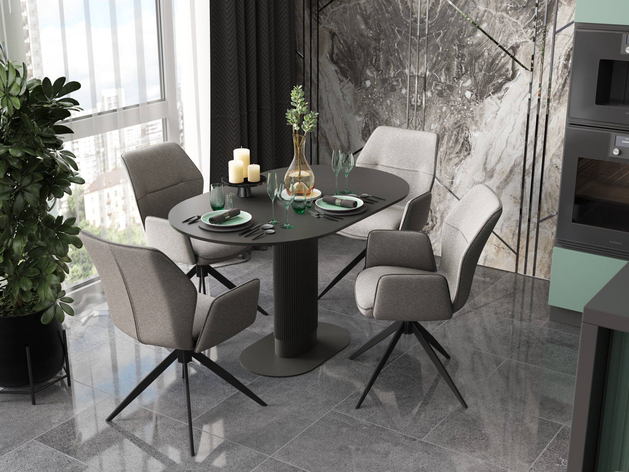 Какой стол выбрать – круглый или овальный для кухни и гостинной