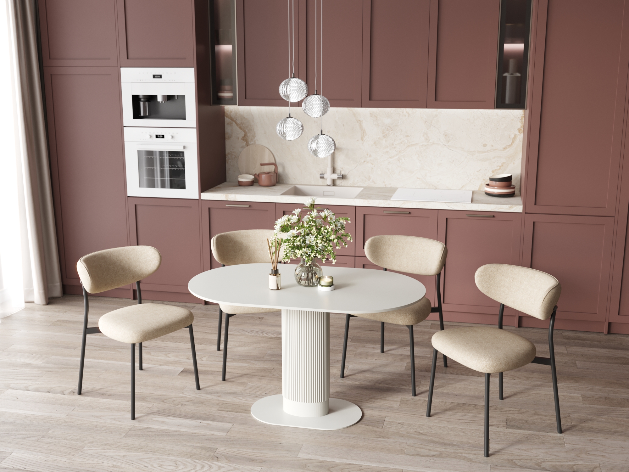 Какой стол выбрать – круглый или овальный для кухни и гостинной